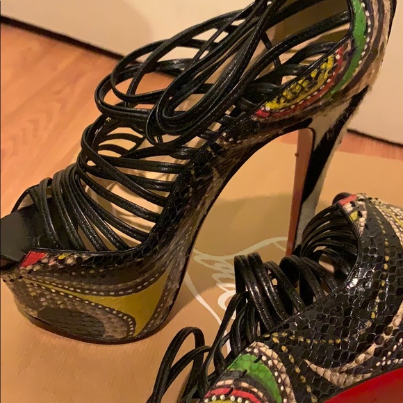 Christian Louboutin | Shoes | Christian Louboutin Zoulou 6 Python Shoe ...